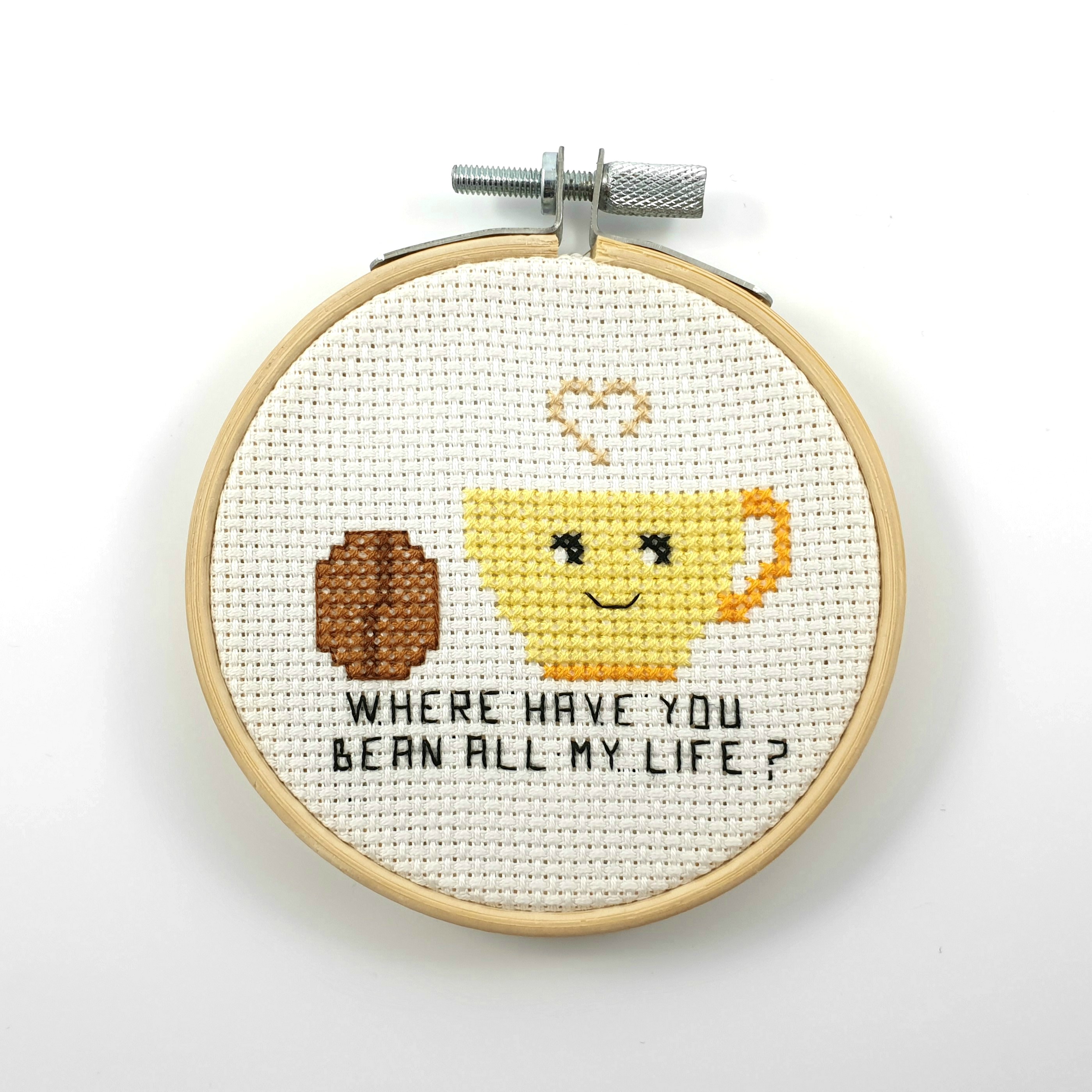 Where have you bean all my life cross stitch pattern - Ringcat Design