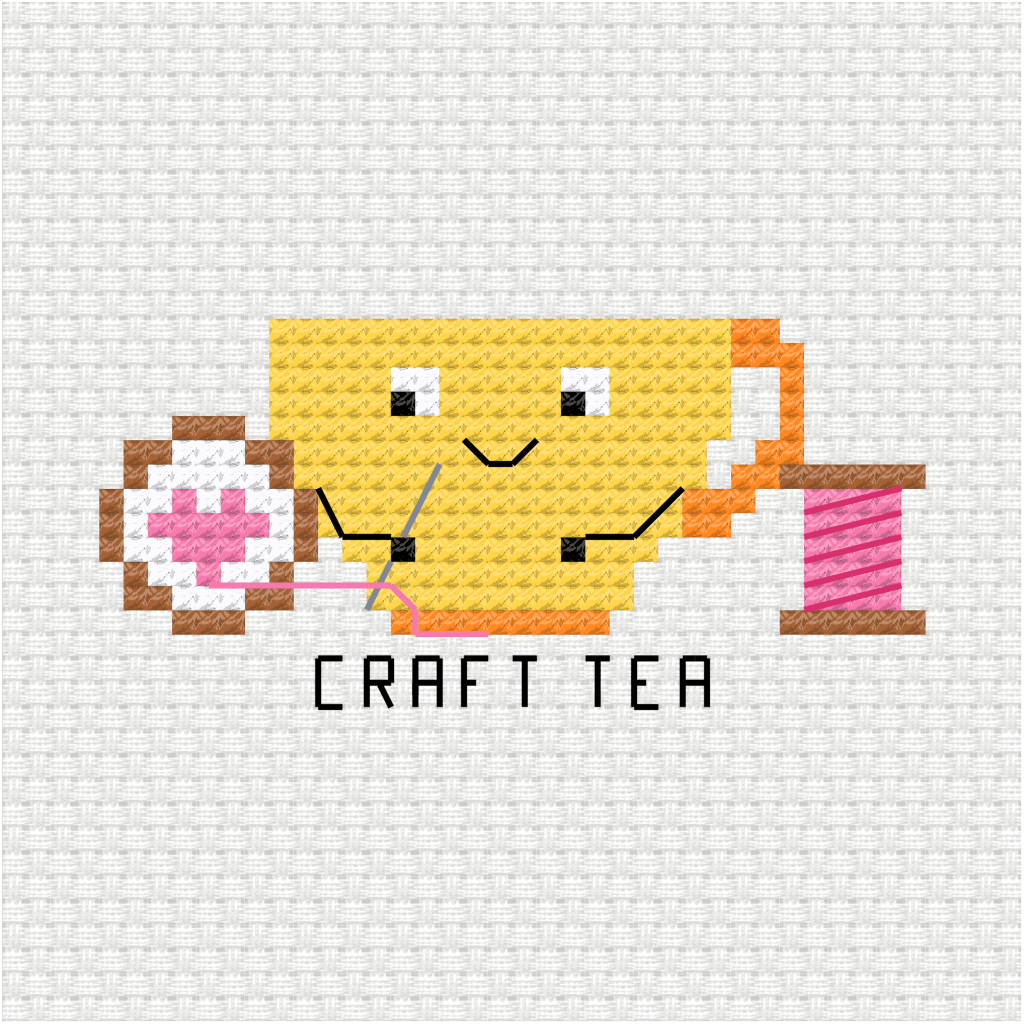 craft tea cross stitch pattern - Ringcat Design